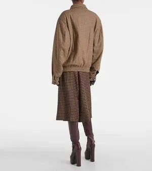 Saint Laurent Houndstooth Padded Jacket