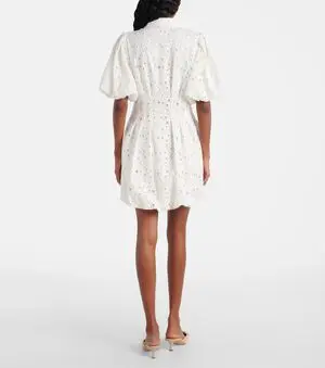 Simkhai Cleo Broderie Anglaise Cotton Mini Dress