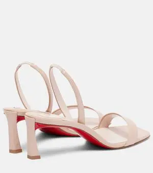 CHRISTIAN LOUBOUTIN O Condora 55 Leather Sandals - Beige