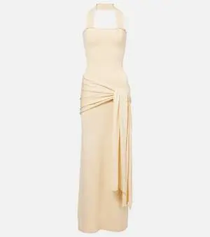 AYA MUSE Knitted Maxi Dress - Yellow