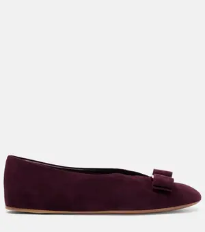FERRAGAMO Vanna Suede Ballet Flats