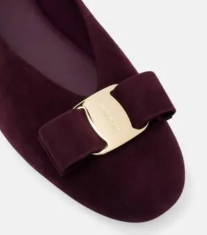 FERRAGAMO Vanna Suede Ballet Flats