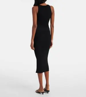 Veronica Beard Tanner Ribbed Button-detailed Pencil Skirt