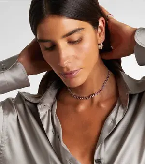 KAMYEN 18kt White Choker With Rubies