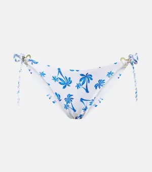 Heidi Klein Palm Beach Printed Bikini Bottoms - White