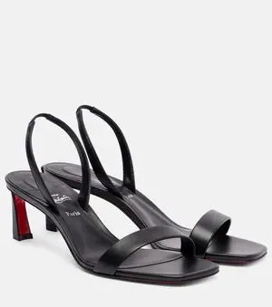 CHRISTIAN LOUBOUTIN O Condora 55 Leather Slingback Sandals - Black