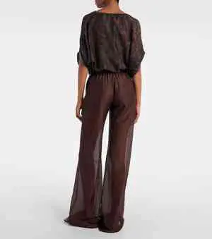 TOM FORD Cotton And Silk Palazzo Pants