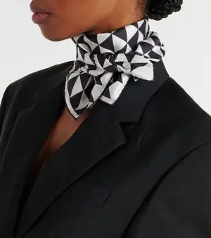 Prada Printed Silk Twill Scarf
