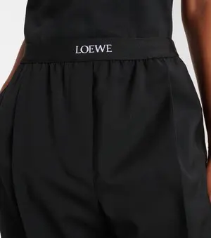 Loewe Logo Wool Mid-rise Straight Pants