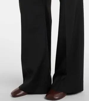 Loewe Logo Wool Mid-rise Straight Pants