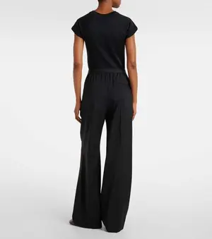 Loewe Logo Wool Mid-rise Straight Pants