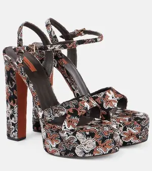 Missoni Angela Raschel Lame Platform Sandals - Multicoloured