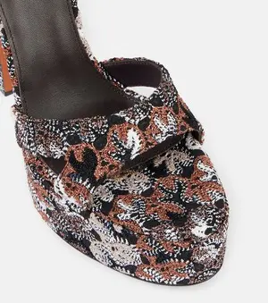 Missoni Angela Raschel Lame Platform Sandals - Multicoloured