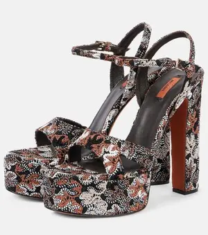 Missoni Angela Raschel Lame Platform Sandals - Multicoloured