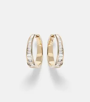 ANITA KO Meryl 18kt Yellow Hoop Earrings With Diamonds - Gold