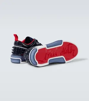 CHRISTIAN LOUBOUTIN Astrocool Embellished Leather Sneakers