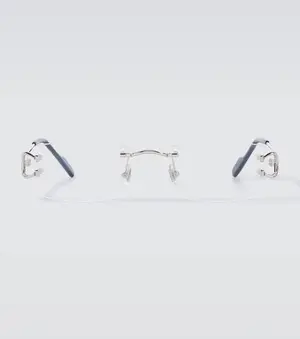 Cartier C De Eyeglasses - Silver