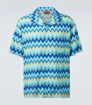Missoni Zigzag Bowling Shirt - Blue
