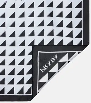 Prada Printed Silk Twill Scarf - Black