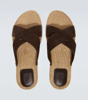 Zegna Suede Espadrille Sandals