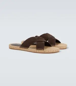 Zegna Suede Espadrille Sandals