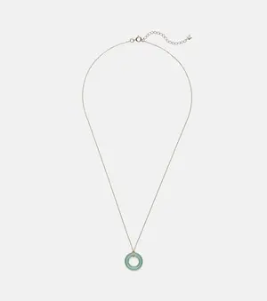Mateo Donut 14kt Necklace With Jade - Gold