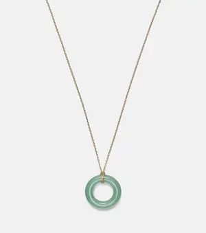 Mateo 14kt Yellow Jade Donut Necklace - Gold