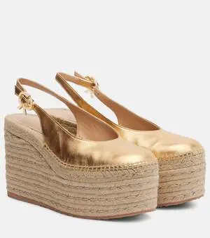 Gianvito Rossi Gold Tone Espadrilles