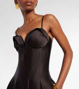 Rebecca Vallance Saskia Corset Dress - Brown