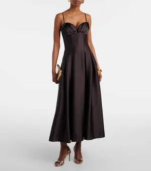 Rebecca Vallance Saskia Corset Dress - Brown
