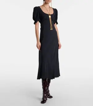 Chloé Gathered Midi Dress