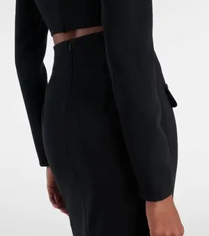 Costarellos Cropped Mockneck Top