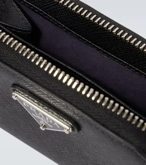 Prada Logo Saffiano Leather Coin Purse