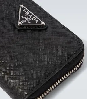 Prada Logo Saffiano Leather Coin Purse