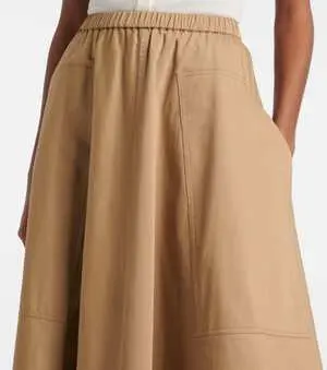 Vince Cotton-blend Midi Skirt