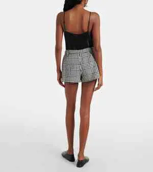 SELF-PORTRAIT Belted Houndstooth Skort