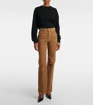 Saint Laurent Clyde Cotton Corduroy Straight Pants
