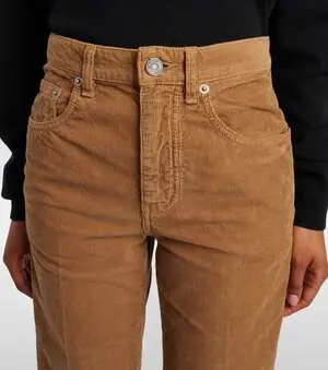Saint Laurent Clyde Cotton Corduroy Straight Pants