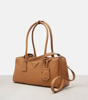 Prada Galleria Medium Leather Tote Bag - Brown