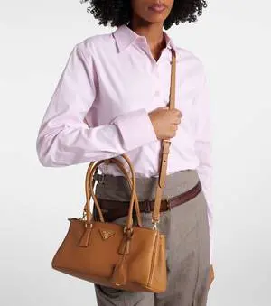 Prada Galleria Medium Leather Tote Bag - Brown