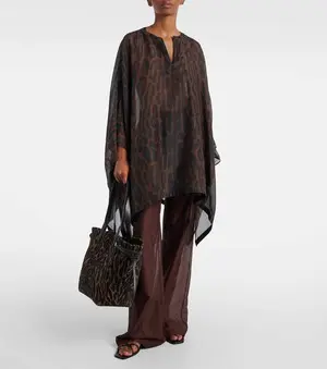 TOM FORD Leopard-print Cotton And Silk Kaftan