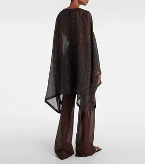 TOM FORD Leopard-print Cotton And Silk Kaftan