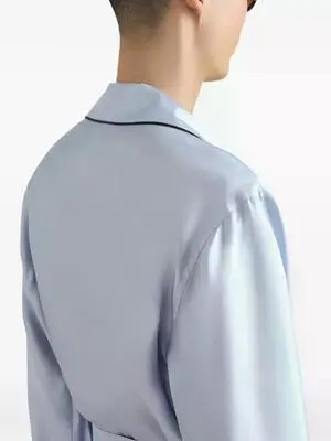 Dolce & Gabbana Chest-pocket Belted Pyjama-style Shirt - Blue