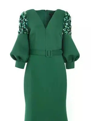 Badgley Mischka Bead-embellished Gown