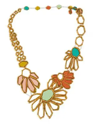 GFW Floral-motif Chain Necklace - Gold