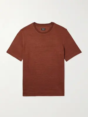 Zegna Oasi Linen T-shirt - Orange
