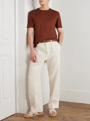 Zegna Oasi Linen T-shirt - Orange