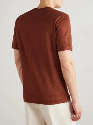 Zegna Oasi Linen T-shirt - Orange
