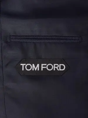 TOM FORD Dyllan Super 130s Grain De Poudre Wool Suit Jacket - Blue