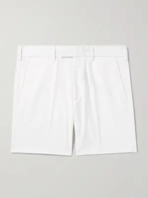 TOM FORD Straight-leg Stretch-cotton Twill Shorts - White